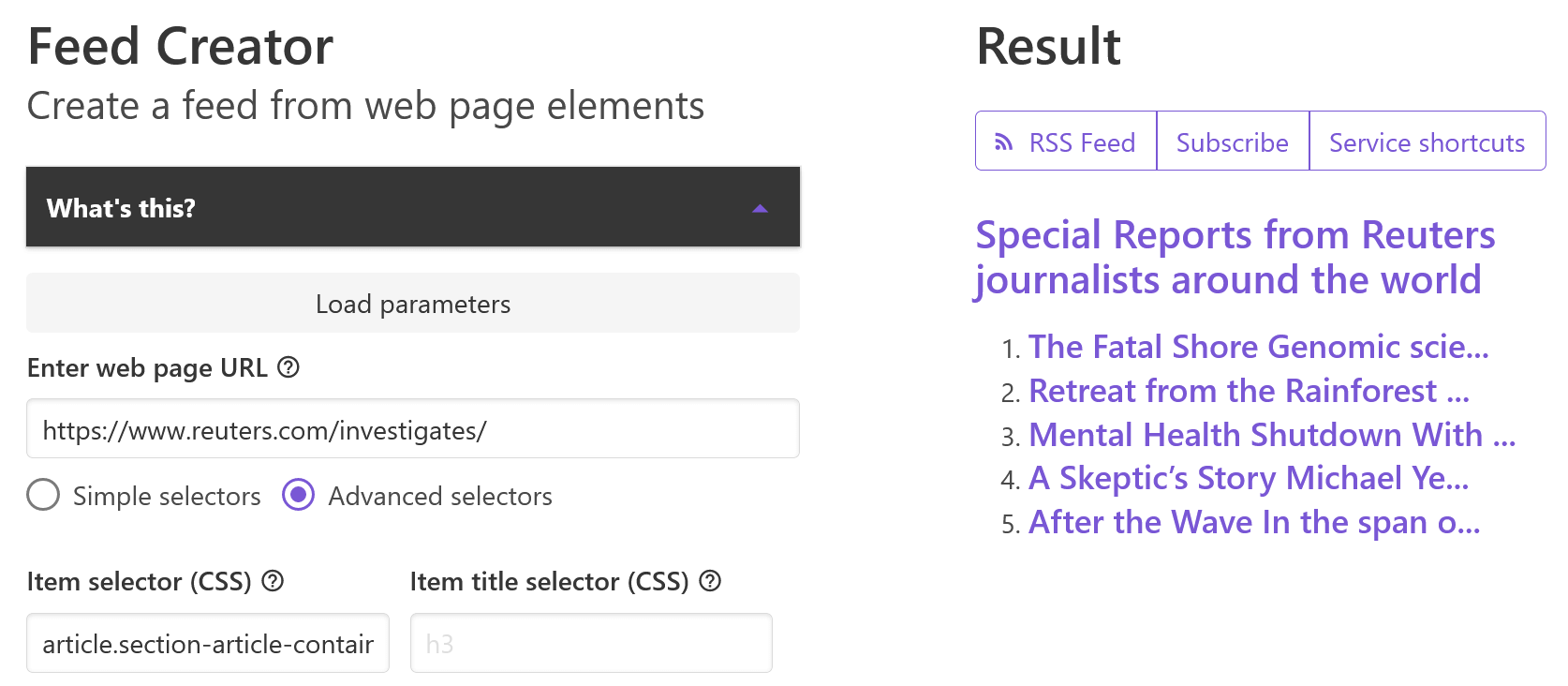 How to turn a webpage into an RSS feed using Feed Creator - Part 2 ...